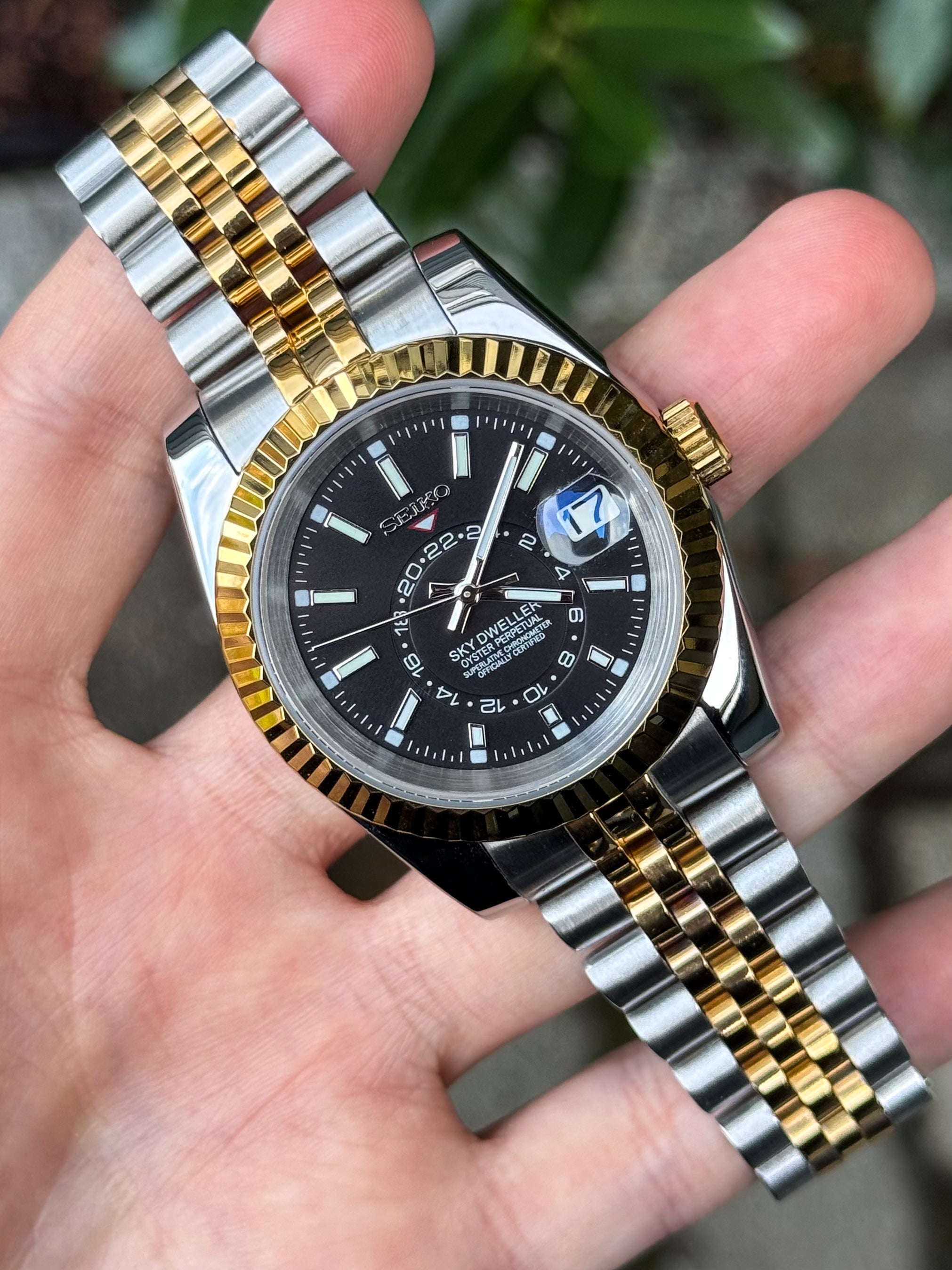 Seiko Two Tone "Black Dial" Sky Dweller Mod